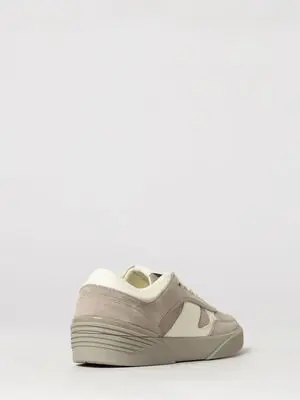 EA7 Low Top Suede Leather Trainers With Padded Ankle And Printed Logo