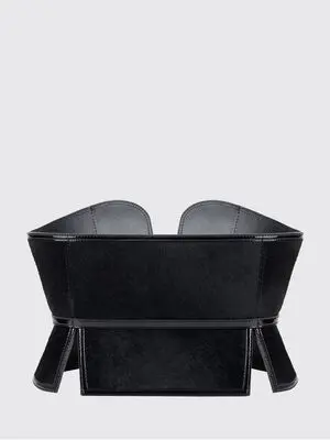 Elisabetta Franchi Adjustable Leather And Pony Hair Corset Belt