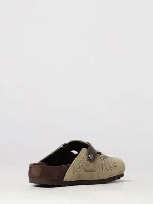 BIRKENSTOCK BY ETRO Birkenstock X Etro 1774 Boston Suede Mules With Ethnic Embroidery