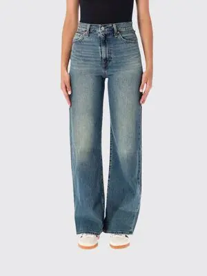 LEVI'S High-waisted Five-pocket Straight Leg Jeans In Cotton Denim - Blue