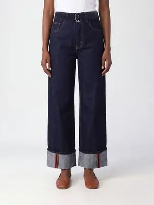 Liu Jo High-waisted Flared Jeans In Cotton Denim With Turn-up Cuffs