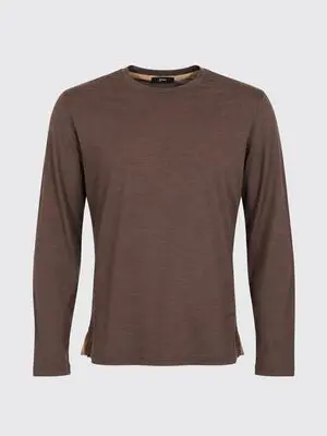 Herno Long-sleeved T-shirt In Pure Wool With Crew Neck - Dark