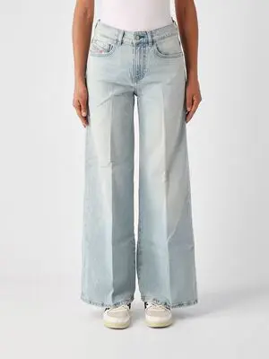 DIESEL® D-akemi High-waisted Wide-leg Jeans In Stretch Cotton