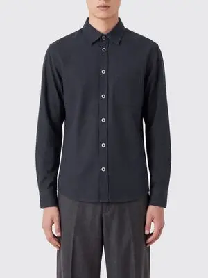 Emporio Armani Slim Fit Cotton Shirt With French Collar - Navy