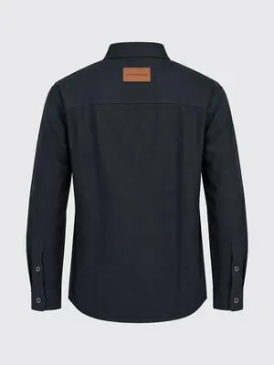 Emporio Armani Slim Fit Cotton Shirt With French Collar - Navy