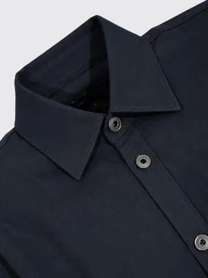 Emporio Armani Slim Fit Cotton Shirt With French Collar - Navy