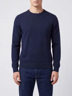 K-WAY Wool, Silk And Cashmere Blend Crewneck Jumper - Blue