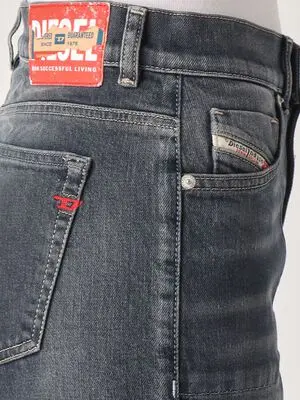 DIESEL® D-akemi High-waisted Wide-leg Jeans In Stretch Cotton Denim