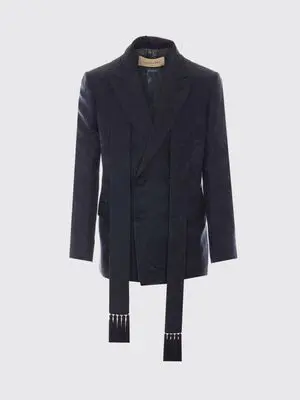 Valentino Garavani Silk And Wool Jacquard Robe Blazer With Belt