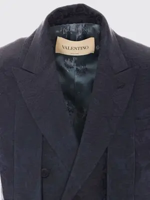 Valentino Garavani Silk And Wool Jacquard Robe Blazer With Belt