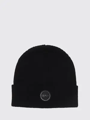COLMAR 100% Virgin Wool Beanie With Cuff And Logo Patch Black