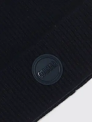 COLMAR 100% Virgin Wool Beanie With Cuff And Logo Patch - Navy