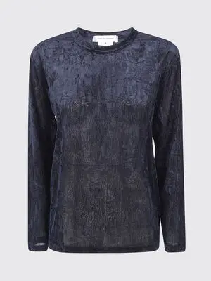 Comme Des Garçons Long-sleeved Velvet Crewneck T-shirt