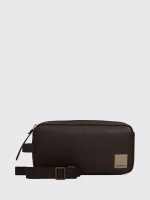 Emporio Armani Crossbody Bag In Synthetic Material With Applied Logo