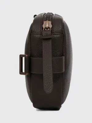 Emporio Armani Crossbody Bag In Synthetic Material With Applied Logo