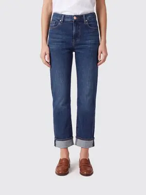 7 For All Mankind Mid-rise Slim Cropped Jeans In Stretch Denim With Cuffs - Blue