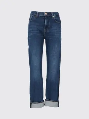 7 For All Mankind Mid-rise Slim Cropped Jeans In Stretch Denim With Cuffs