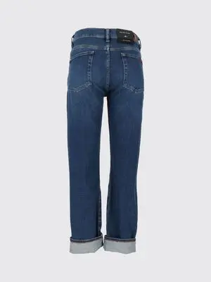 7 For All Mankind Mid-rise Slim Cropped Jeans In Stretch Denim With Cuffs
