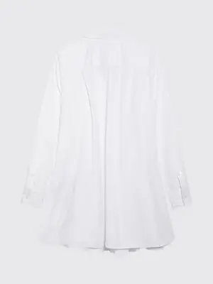 Loewe Draped Neck Cotton Poplin Mini Shirt Dress