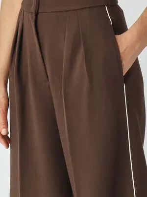 Max Mara High-waisted Pleated Viscose-blend Palazzo Trousers