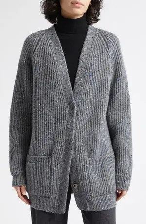 Johnstons Of Elgin Norah Cashmere Donegal Rib Cardigan