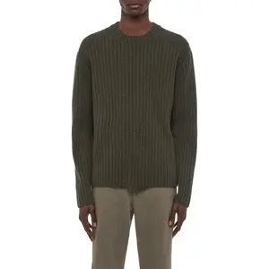 Helmut Lang Rustic Wool Ribbed Sweater - Thyme