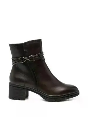 TAMARIS Braided-strap Ankle Boots - Brown