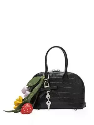 SELF-PORTRAIT Embossed Leather Mini Bag - Black