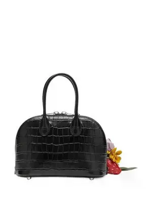 SELF-PORTRAIT Embossed Leather Mini Bag - Black
