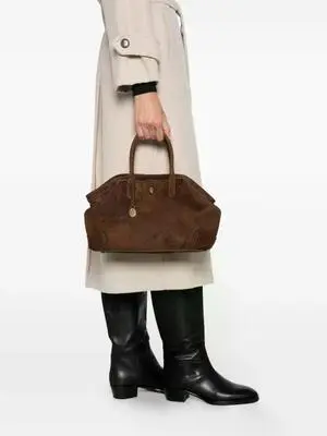 Ash Justine Suede Tote Bag - Brown