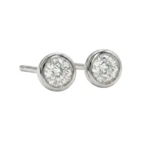 Argento Vivo Mini Lab-grown Diamond Sterling Stud Earrings, 2mm - Silver
