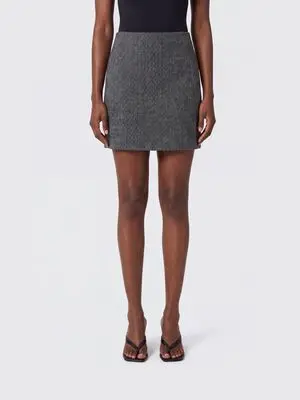 BLAZÉ MILANO High-waisted Wool Blend Pencil Mini Skirt