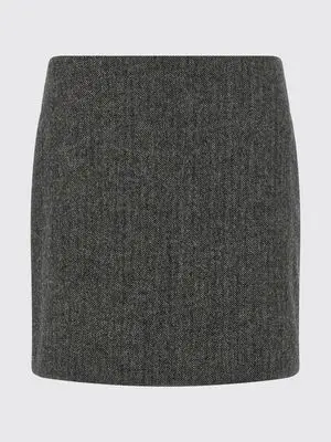 BLAZÉ MILANO High-waisted Wool Blend Pencil Mini Skirt