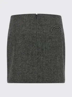 BLAZÉ MILANO High-waisted Wool Blend Pencil Mini Skirt