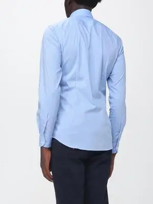 FAY Slim Fit Long-sleeved Cotton Shirt With Button-down Collar