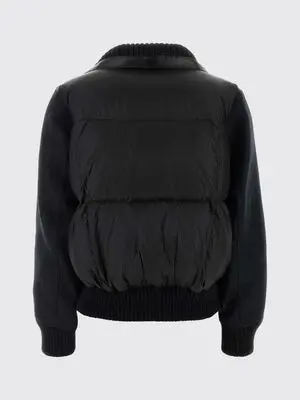 Sacai Wool And Nylon Utility Short Coat With Sailor Collar And Ribbed Trims