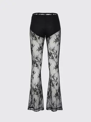 Patrizia Pepe Sheer Lace Flared Trousers With Elasticated Waist