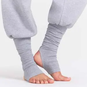 SKIMS Leg Warmer Sweatpant With Embossed Logo | Grey | | Cotton Fleece