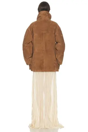 HELSA Suede Oversized Utility Jacket