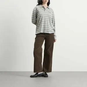 DUNST 90s Wide Corduroy Pants - Brown