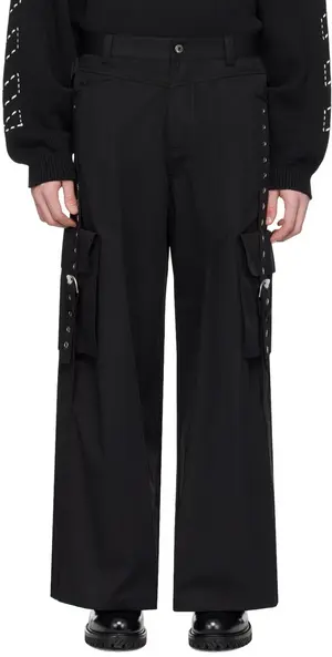 Off-White Buckled Wide Leg Cargo Trousers