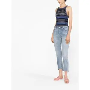 FRAME Washed Cropped Jeans