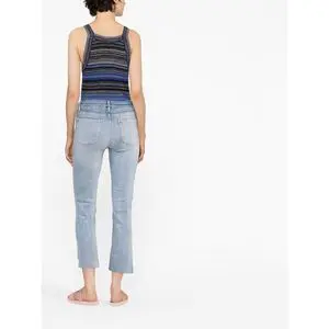 FRAME Washed Cropped Jeans