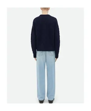 Bottega Veneta 3d Intreccio Crewneck Jumper