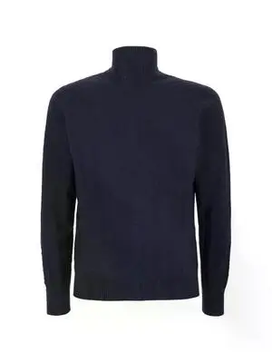 PANICALE Chevron-knit Roll-neck Sweater - Blue