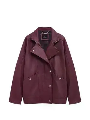 ANINE BING Sandy Jacket Burgundy Leather
