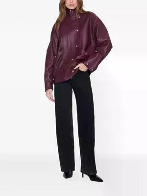 ANINE BING Sandy Jacket Burgundy Leather