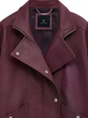 ANINE BING Sandy Jacket Burgundy Leather