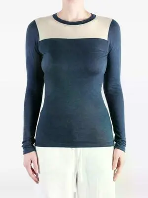 Auralee Colour-block Long-sleeved T-shirt
