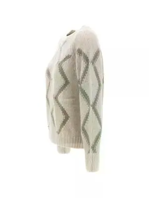 Hemisphere Argyle Cable-knit Sweater